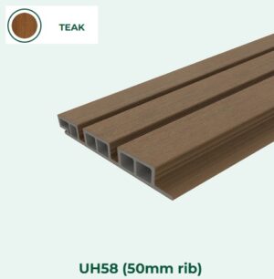 Teak Castellated Composite Cladding - 196 x 25 x 4880mm UH58 - Pine ...